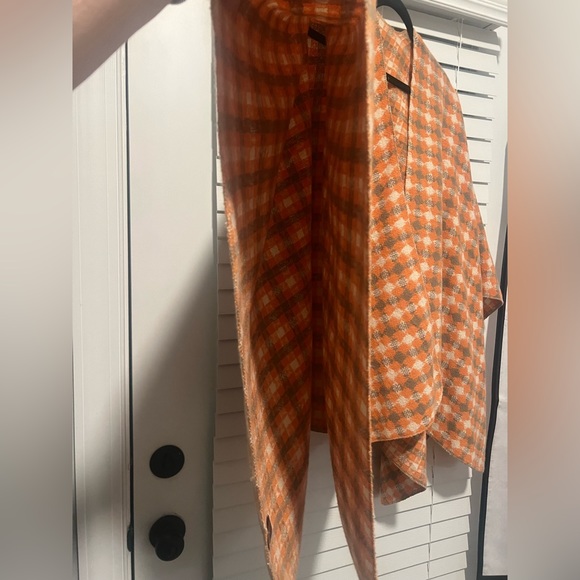 Jackets & Coats | One Size Fits All Orange And Tan Shaw | Poshmark
